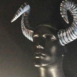 Ram Horns, "denim God" Wearable, Rugged Satyr/pan Horn - Natural Stone ...