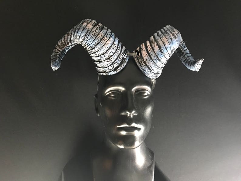 Ram Horns, "denim God" Wearable, Rugged Satyr/pan Horn - Natural Stone ...