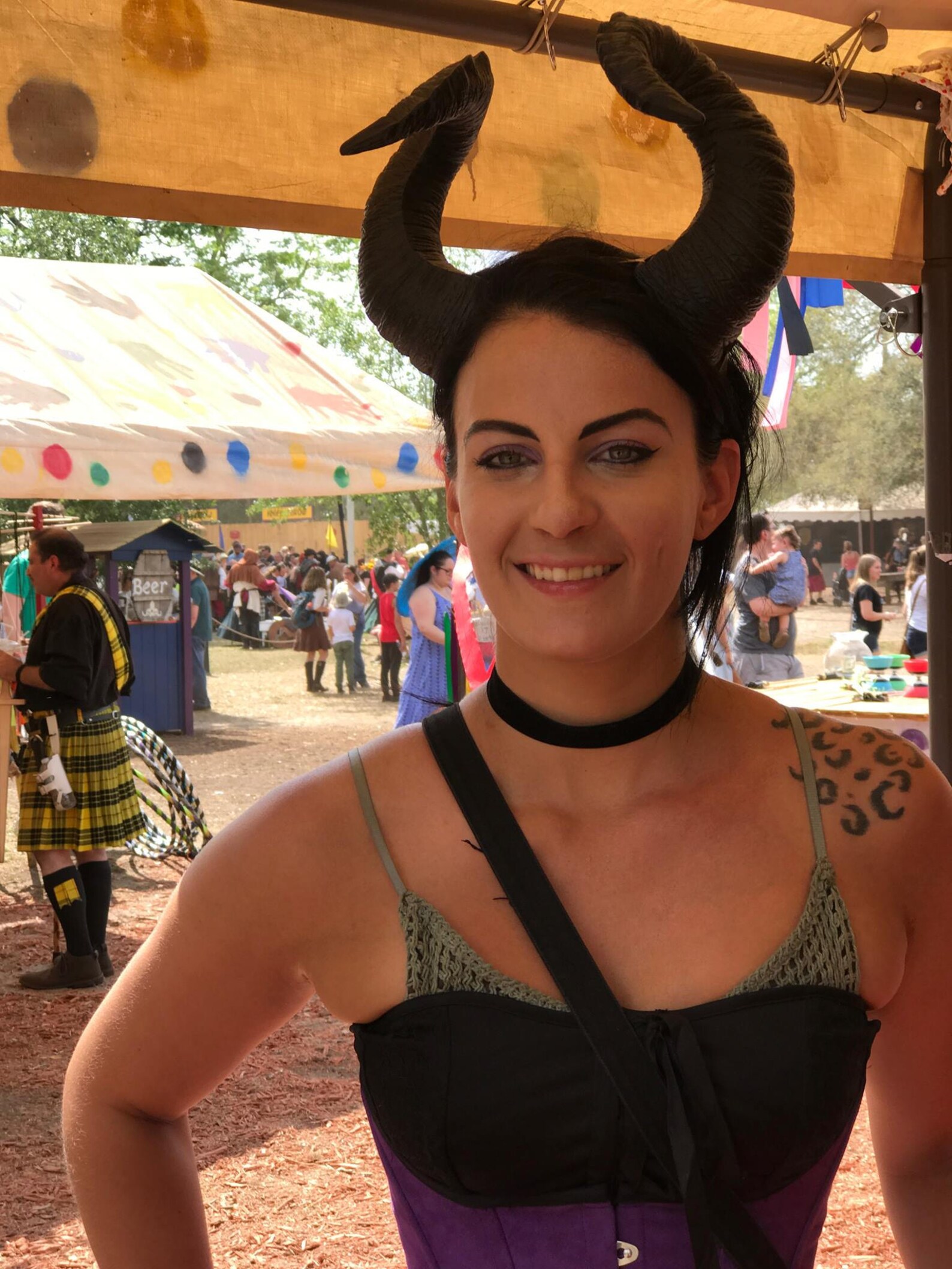 Black Horns poe Gothic Satyr Horns Rugged, Wearable Cosplay Costume ...