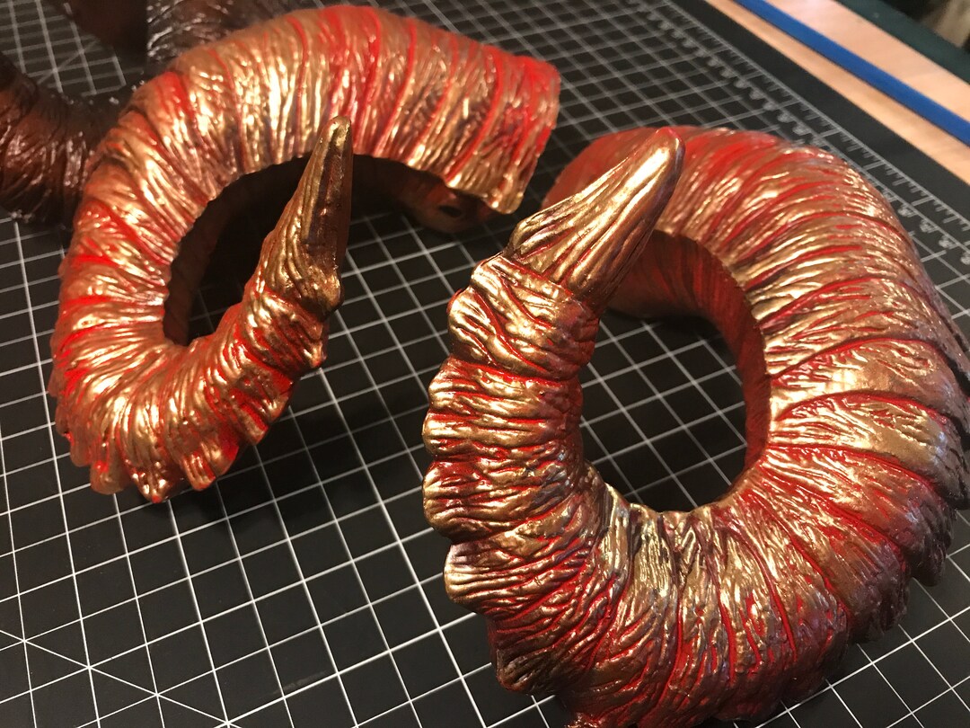 Golden Metallic Red Fire Devil Halloween, Fantasy, Cosplay Everyday ...