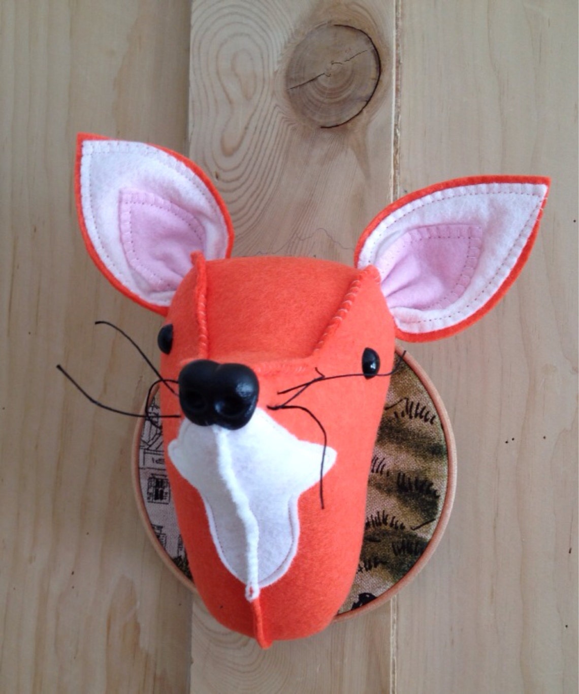 Felt Fox Faux Taxidermy Head - Etsy