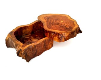 Wooden box Rustic box Natural box Art Wooden Box jewelry | Etsy