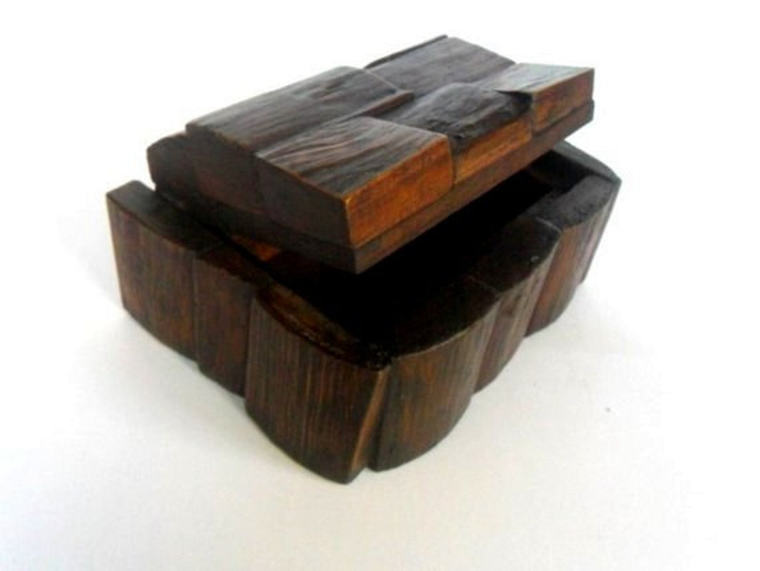Wooden Box, Rustic Box, Natural Box, Art Wooden Box, Jewelry Box ...