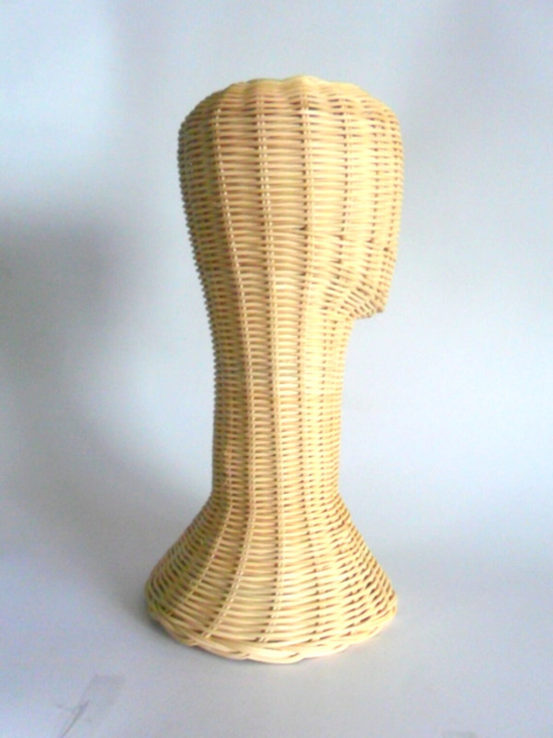 Mannequin Head Hat Display Stand Shop Display Handmade Rattan Unisex ...