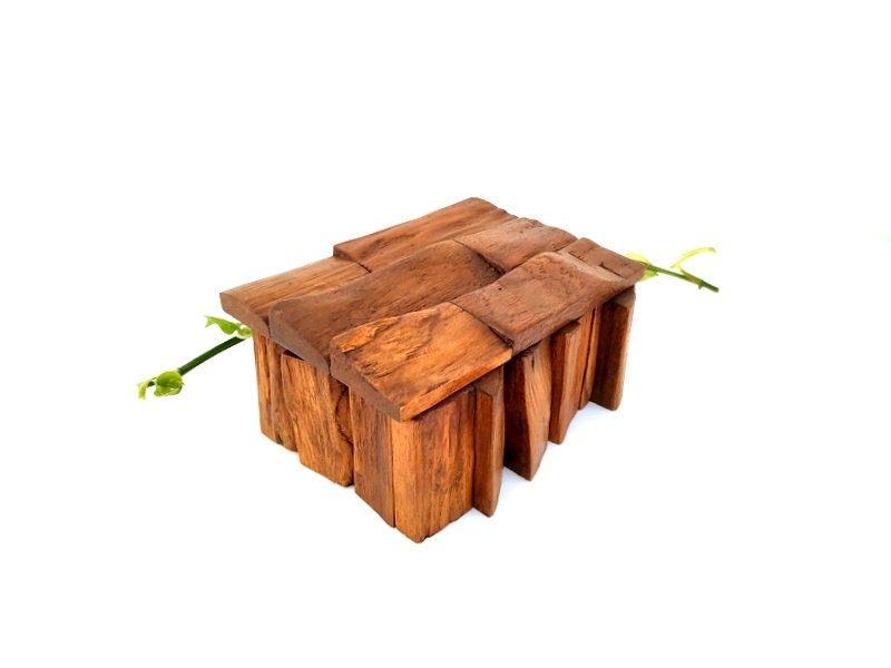 Wooden Box, Rustic Box, Natural Box, Art Wooden Box, Jewelry Box ...