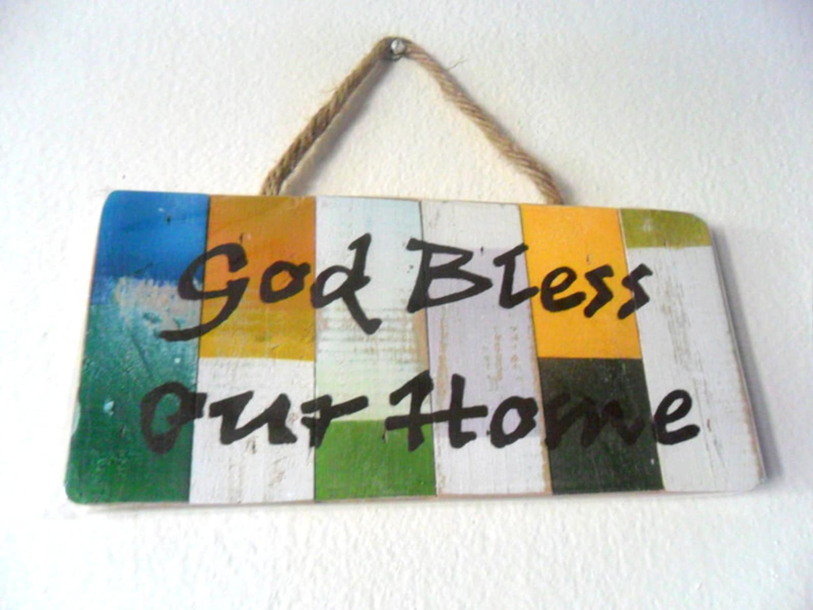 Wood Sign god Bless Our Home Rustic Reclaimed Wood - Etsy