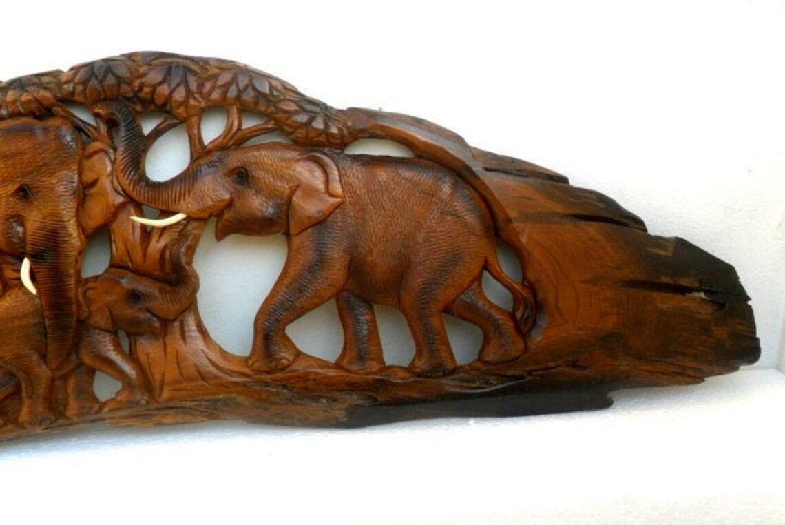 Wooden Elephant Clock Elephant Figurine Elephant Clock - Etsy