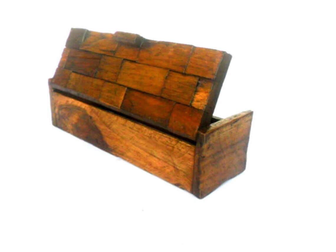 Natural Wood Box Rustic Box Driftwood Reclaimed Wooden Mosaic - Etsy