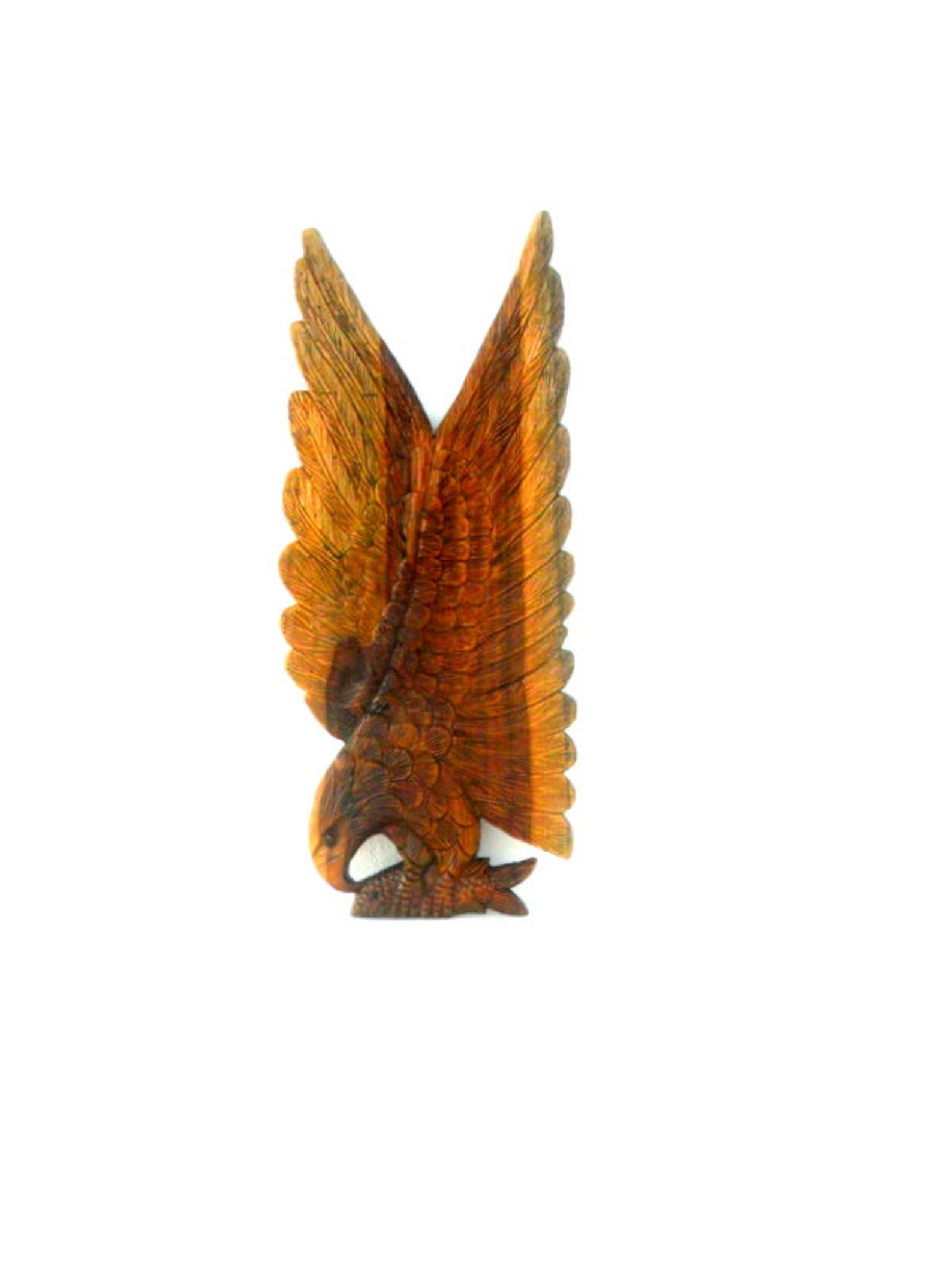 Wooden Eagle, Eagle Wood Carving, Sculpture Eagle, Wall Art Decor, Hand ...