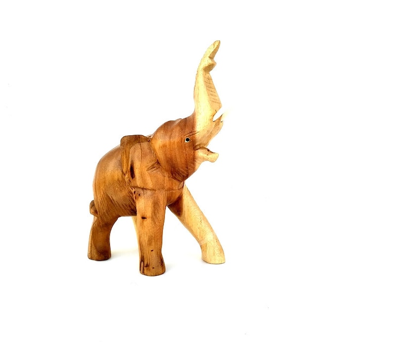 Hand Carved Elephant Wood Carving Elephant Wooden Elephant - Etsy