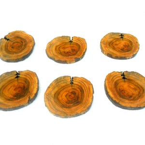Wooden Rustic Coasters, Set of 6 Coasters, Wooden Coasters, Rustic ...