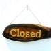 Wood Carving Sign "open Closed" Rustic Reclaimed Wood Handmade Wooden ...
