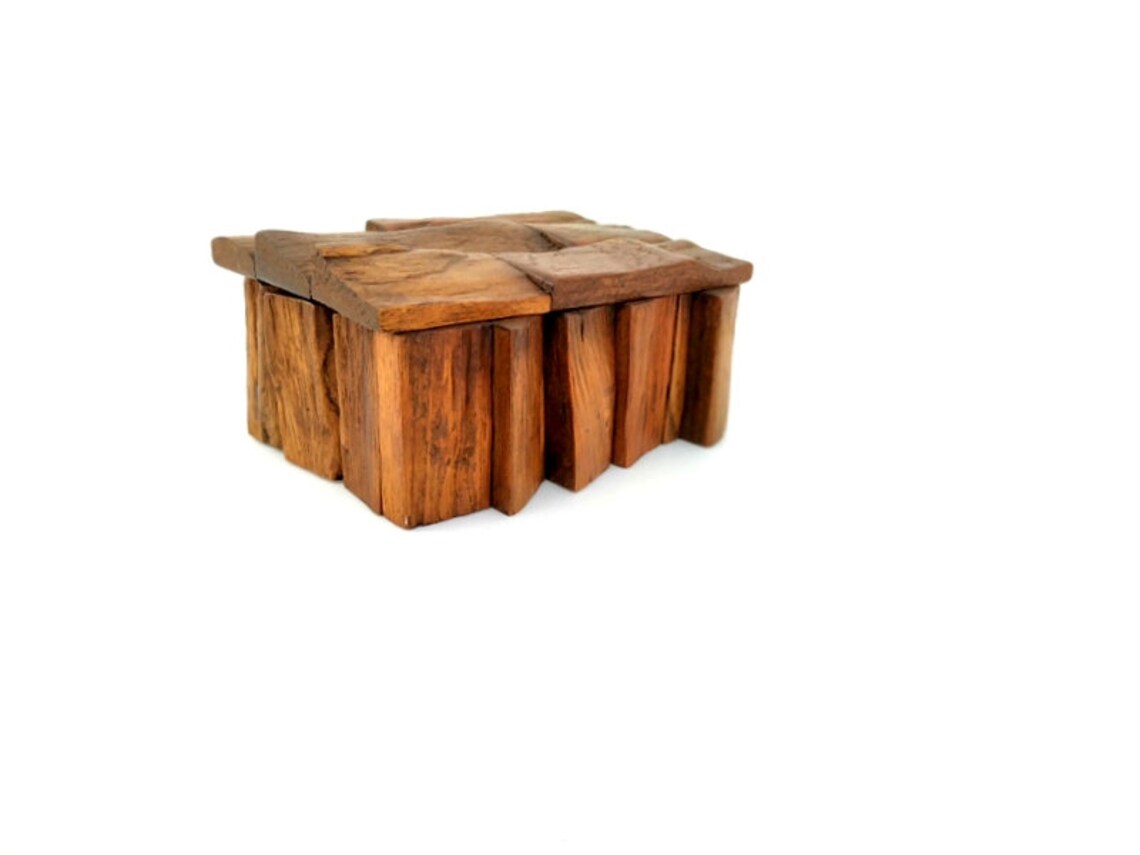 Wooden Box, Rustic Box, Natural Box, Art Wooden Box, Jewelry Box ...