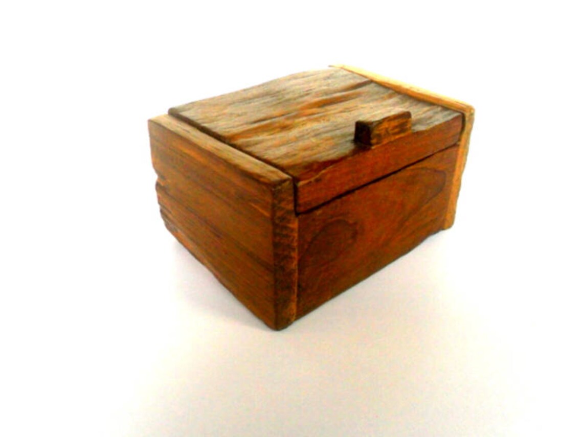 Natural Teak Wood Rustic Driftwood Box Reclaimed Handmade - Etsy