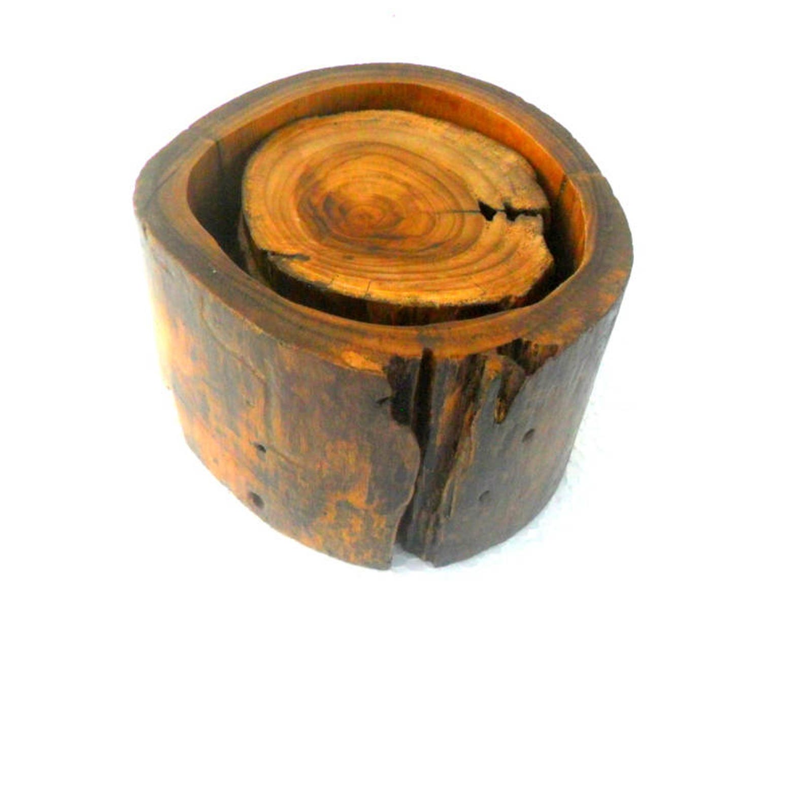 Wooden Rustic Coasters, Set of 6 Coasters, Wooden Coasters, Rustic ...