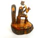 Natural Wood Carving Sculpture Saxophone Player Handmade Feclaimed Wood ...