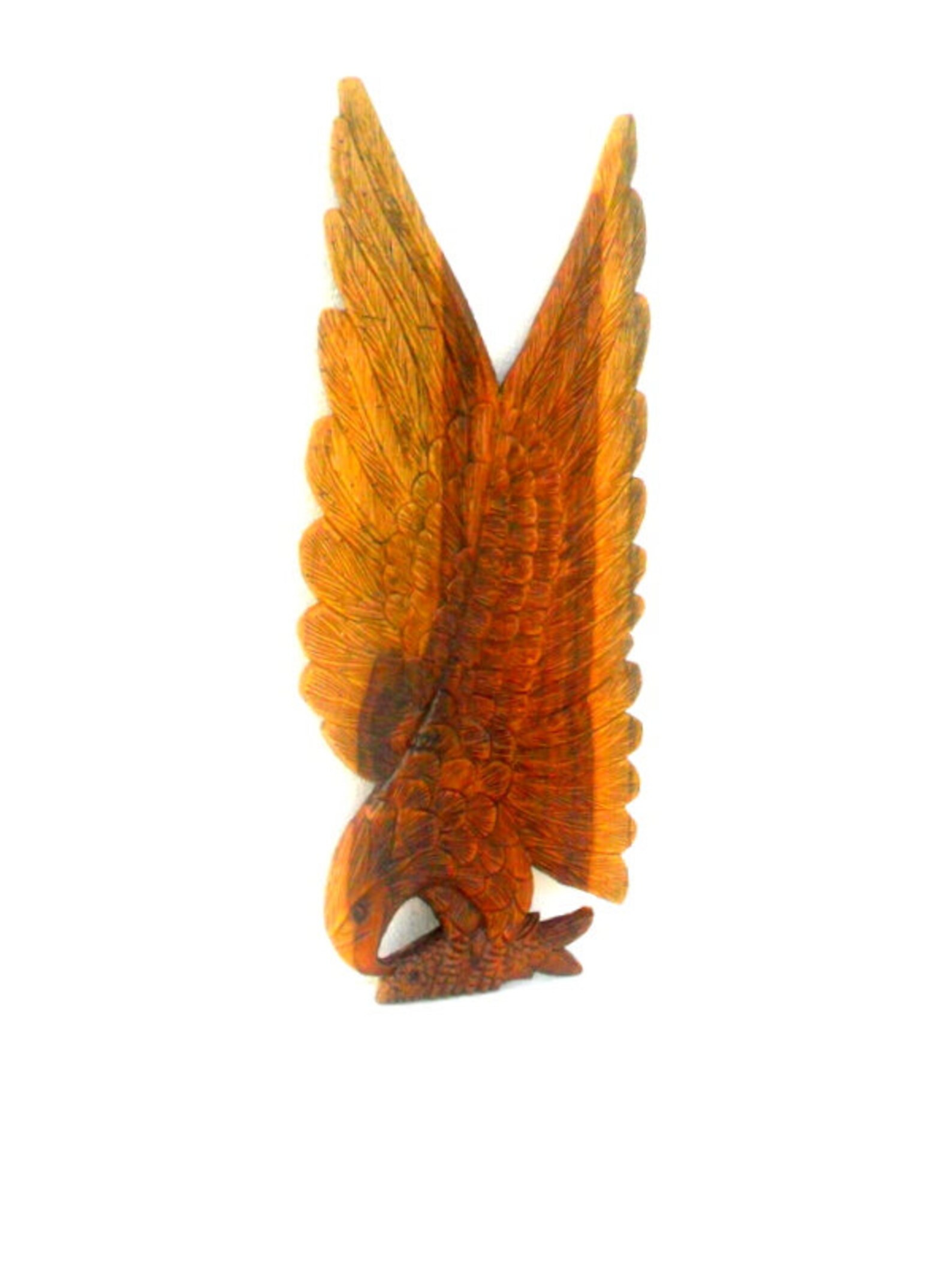 Wooden Eagle, Eagle Wood Carving, Sculpture Eagle, Wall Art Decor, Hand ...