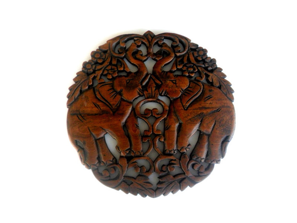 Wood Carving Elephant Hand Carved Elephant Wooden Elephant | Etsy