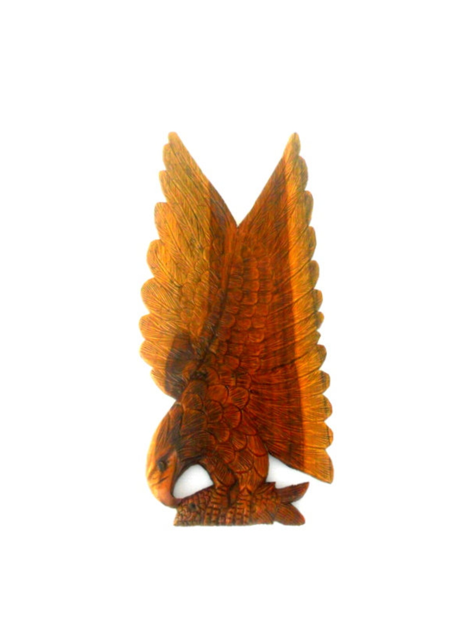 Wooden Eagle, Eagle Wood Carving, Sculpture Eagle, Wall Art Decor, Hand ...
