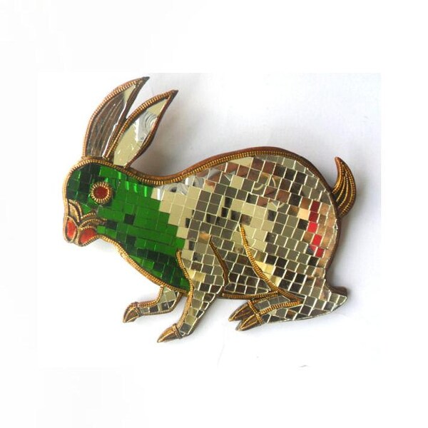 Rabbit Mosaic - Etsy