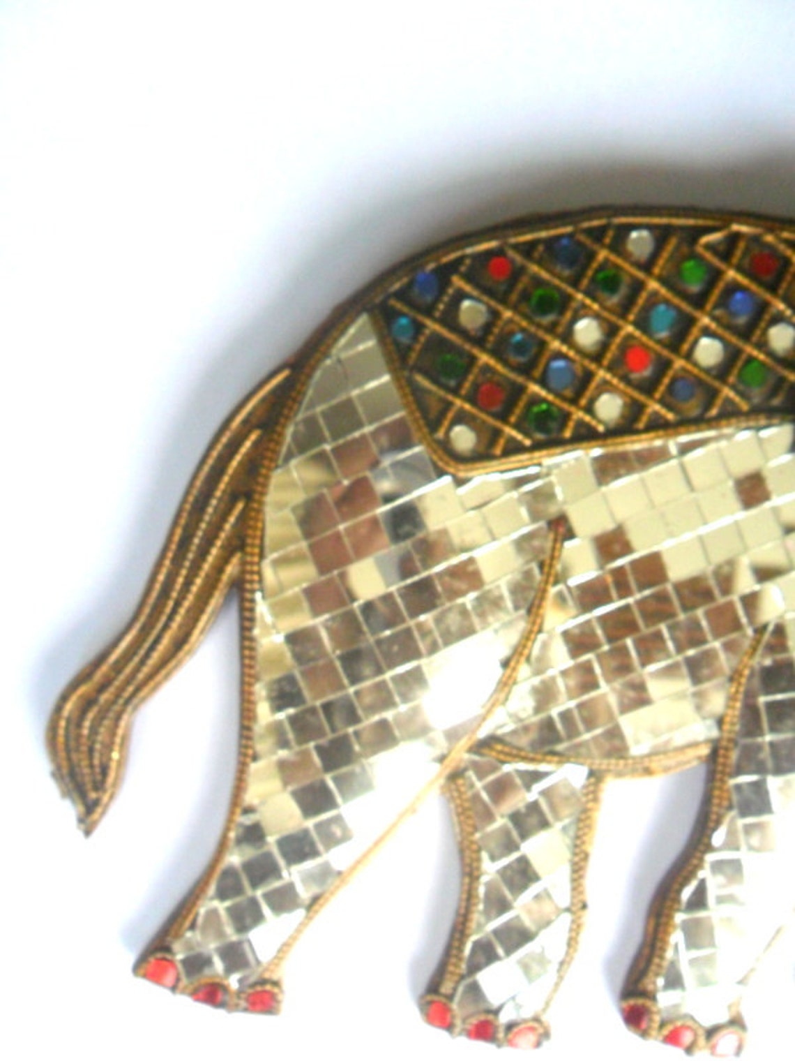 Mosaic Elephant Glass Art Multicolor Handmade Mirror Mosaics Art Home ...