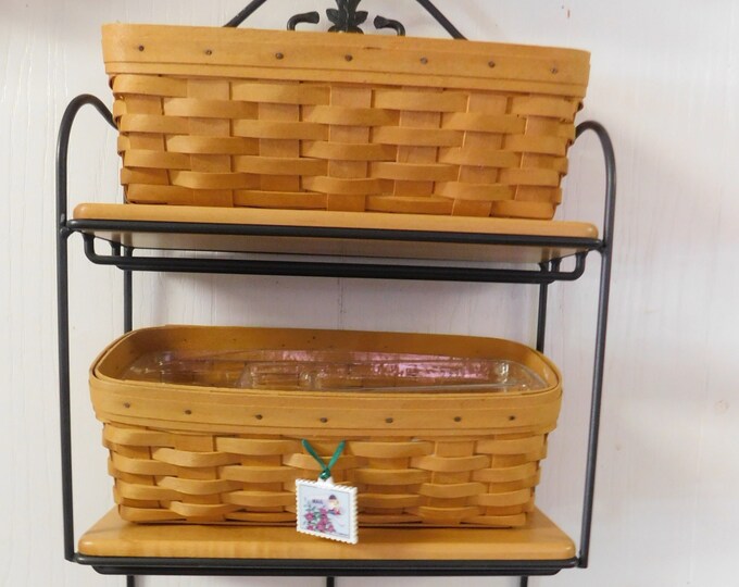 Longaberger Envelope Wrought Iron Rack With Wood Shelves , Envelope ...