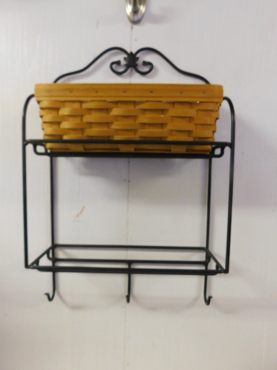 Longaberger Wrought Iron Envelope Rack & Basket Combo Set - Etsy