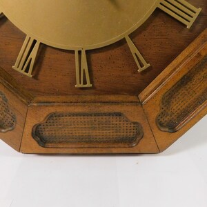 Vintage Tochigi Tokei Quartz Movement 0 Jewels Solid Wood Wicker Inlay ...