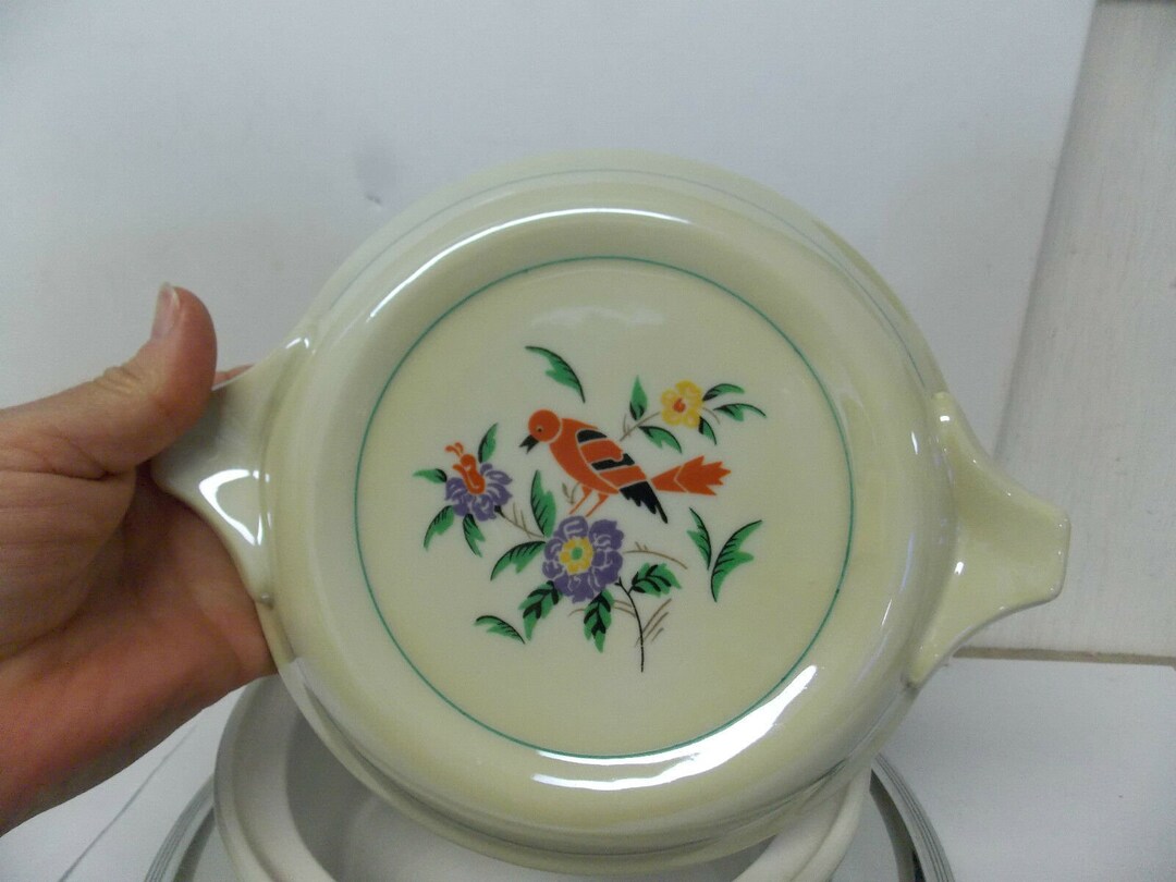 Royal Rochester Fraunfelter Royalite Luster Covered Casserole Bird W ...