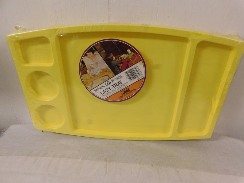 1970s Era Frem Corporation Plastic TV or Bed Tray Snack & Store Lazy ...