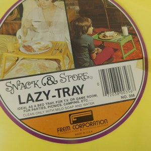 1970s Era Frem Corporation Plastic TV or Bed Tray Snack & Store Lazy ...