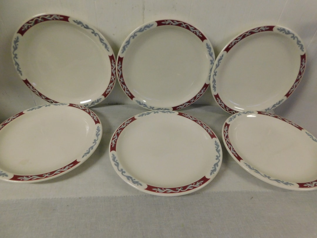 Syracuse China 9 " EMBASSY Pattern Restaurant Ware Diner Style Plates S ...