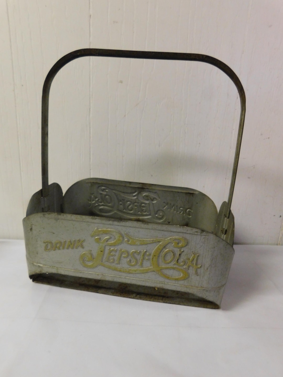 Vintage Metal Tin Drink Pepsi Cola Bottle Carrier Rack - Etsy