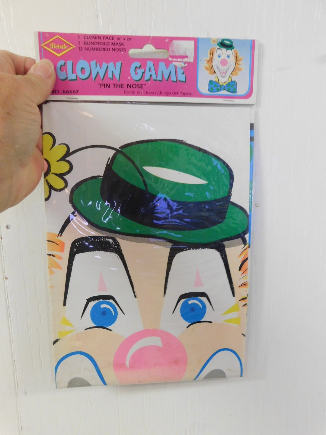 1976 Beistle Pin the Nose on the Clown Birthday / Party Game NEW ...