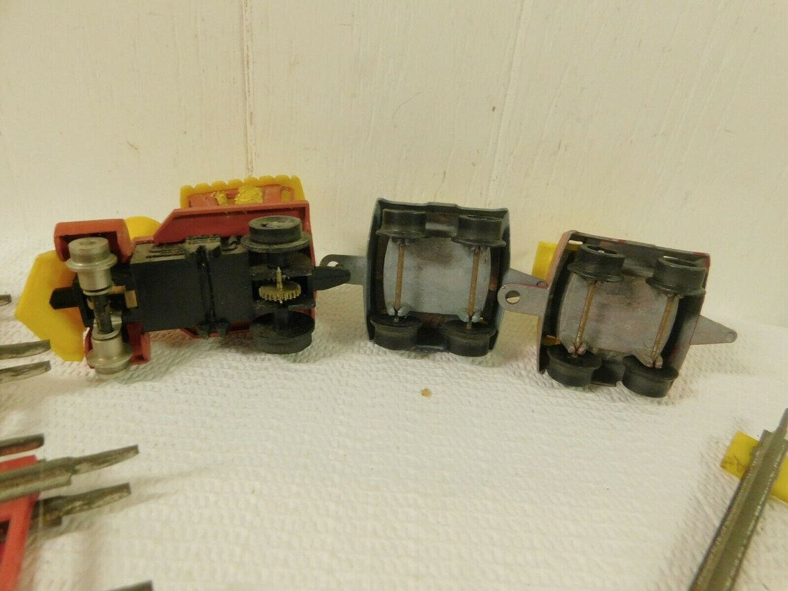 Vintage Miniature Train Set With Metal Track Engine & Cars - Etsy