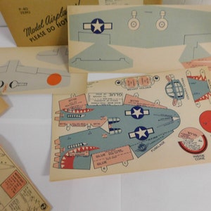 1944 Jack Armstrong Model Airplanes American P-40 and Japanese Zero Kit ...