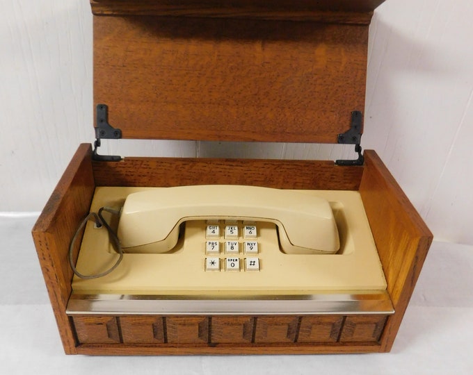 Vintage Wester Electric Push Button STOWAWAY Desk Top Box Telephone ...