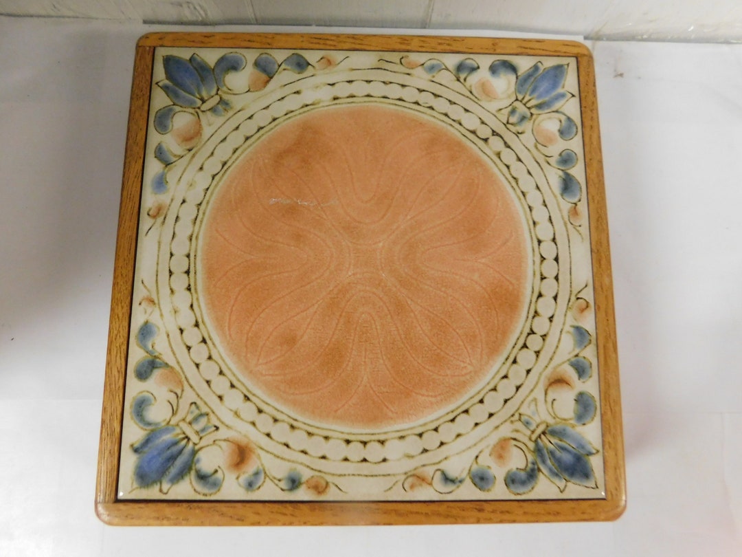 Lance Munn Italian Tile Art Wooden Trivet Stand - Etsy
