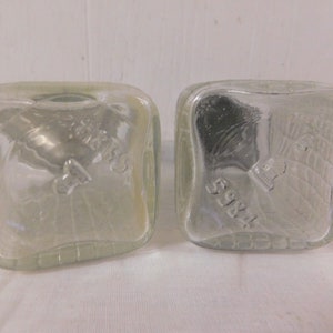 Vintage John Le Croy & Sons Waffle Glass Spice Jars Ginger and Pepper ...