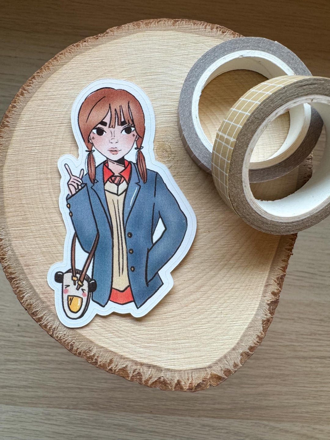 School Girl Die Cut Sticker - Etsy