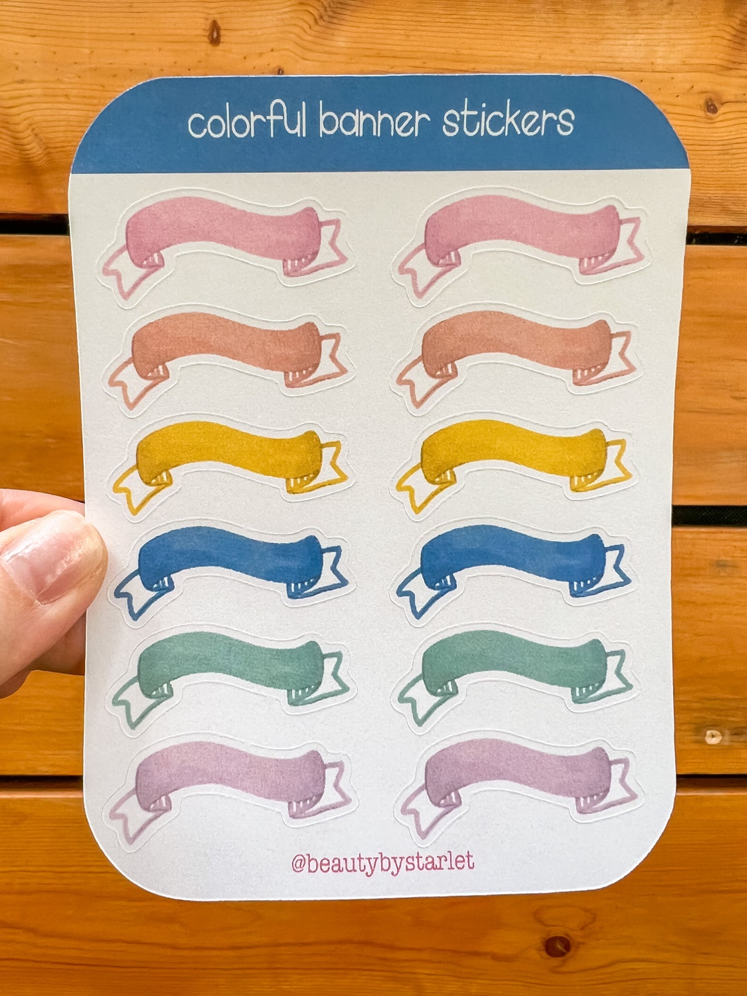 Colorful Banner Stickers - Etsy