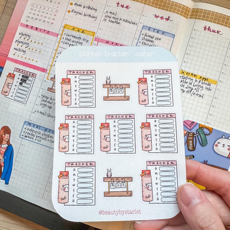 Habit Tracker Stickers - Etsy