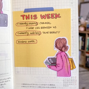 Bullet Journal Girl Sticker - Etsy