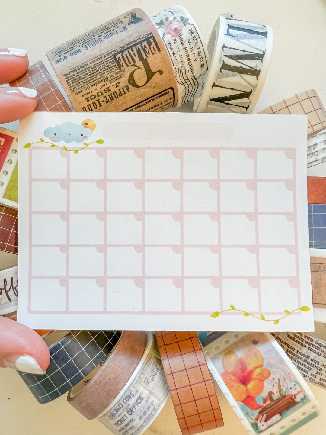 Blank Mini Calendar Sticker - Etsy