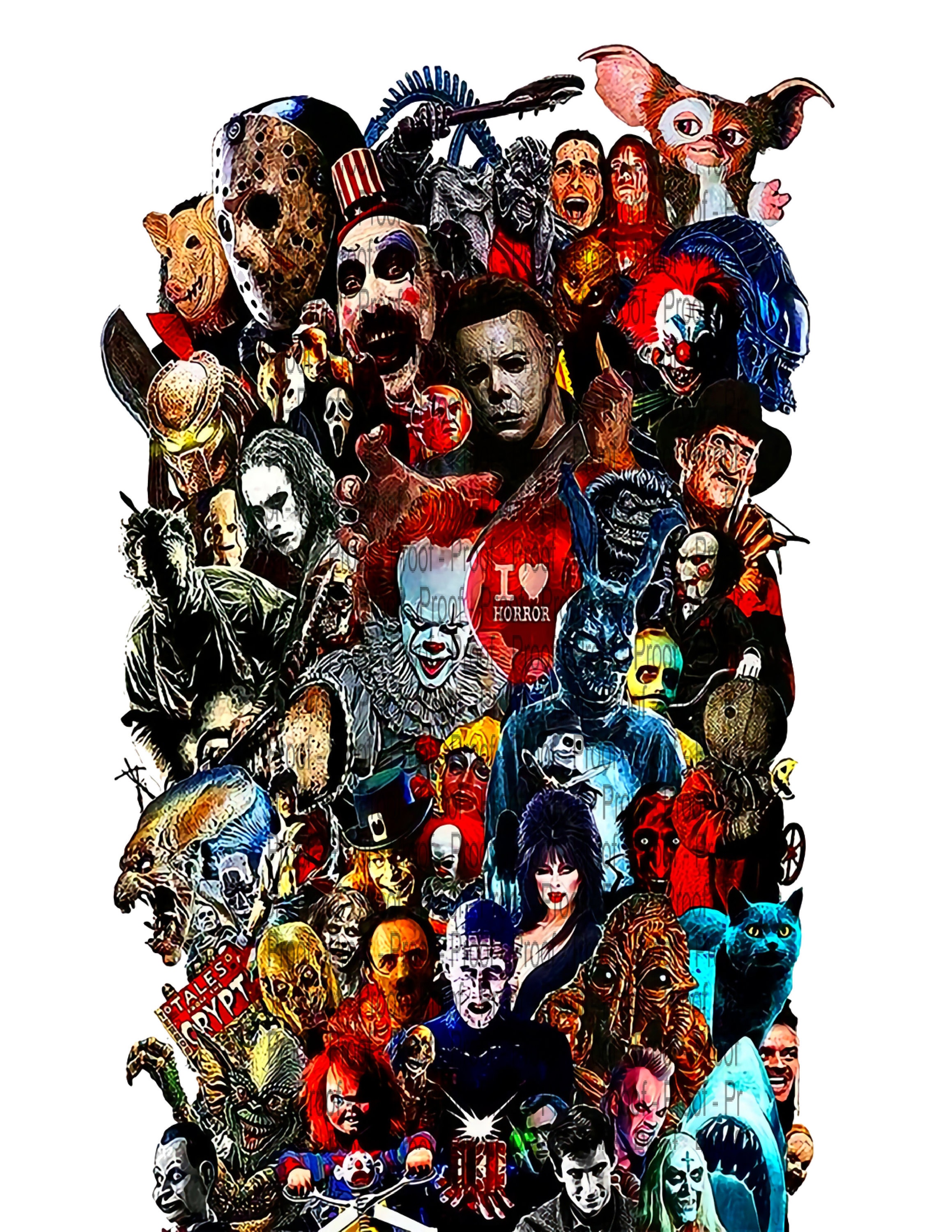 Horror Movie Collage Vertical Digital Download Perfetto per | Etsy