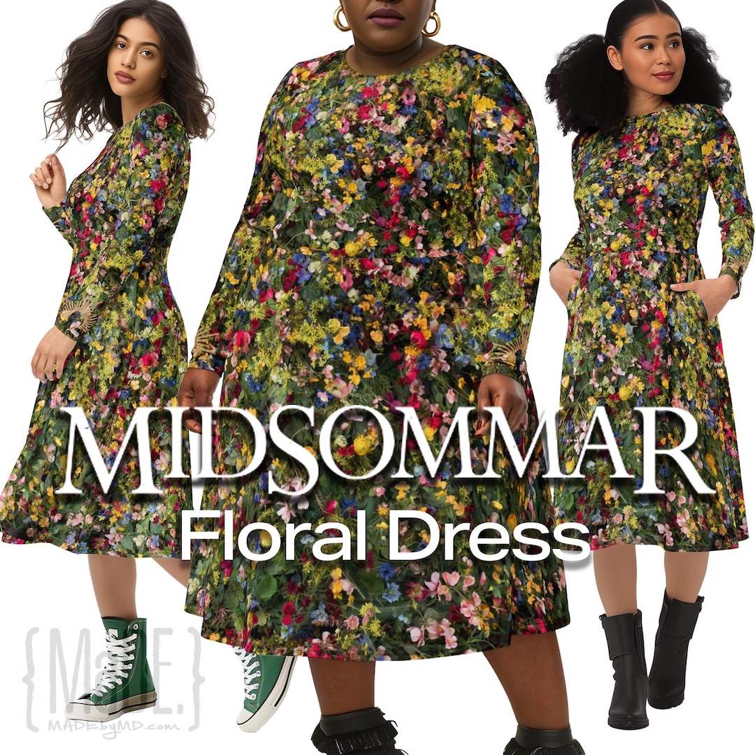 Midsommar Flower Dress All Over Print - Etsy