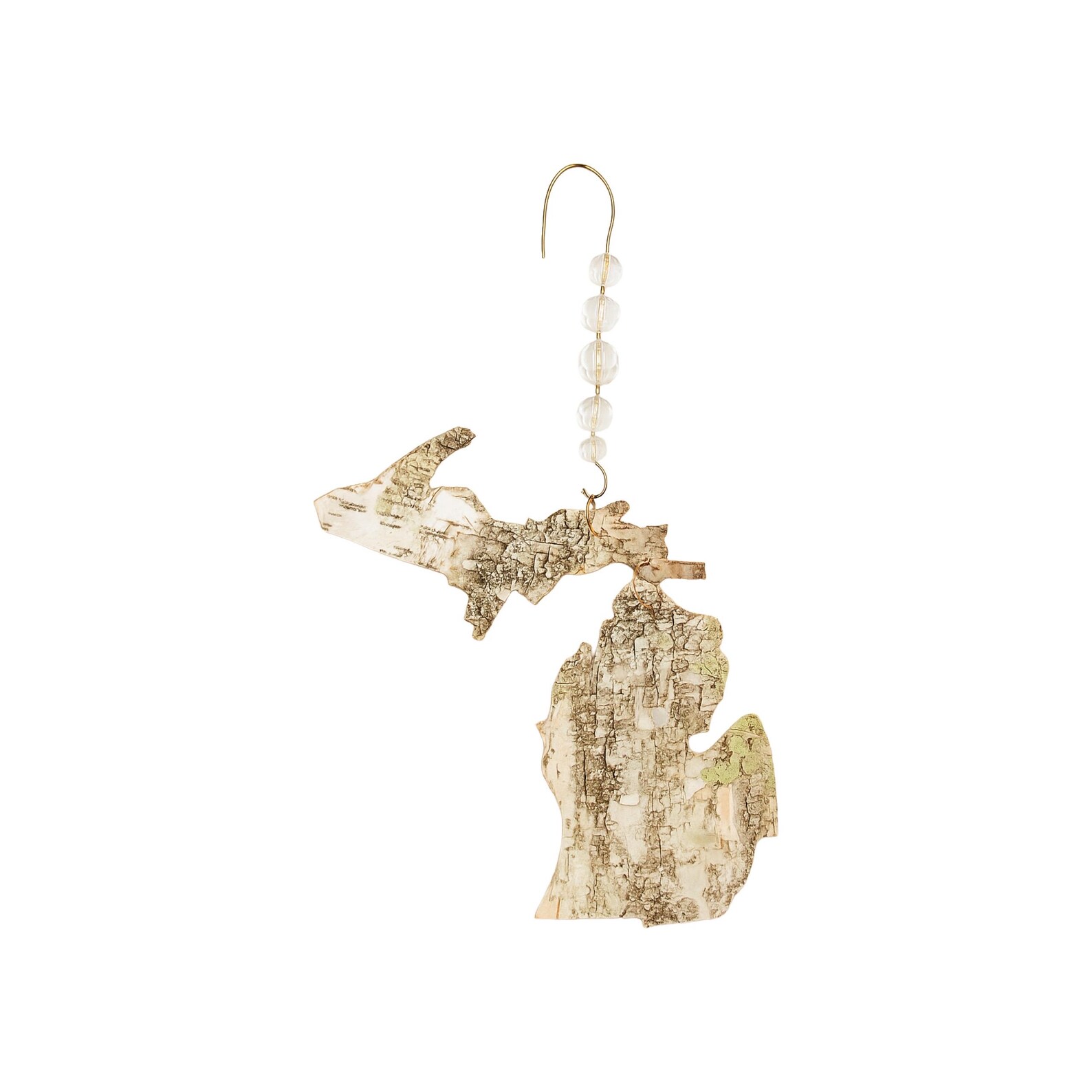Michigan Map Birch Bark Ornaments - Etsy