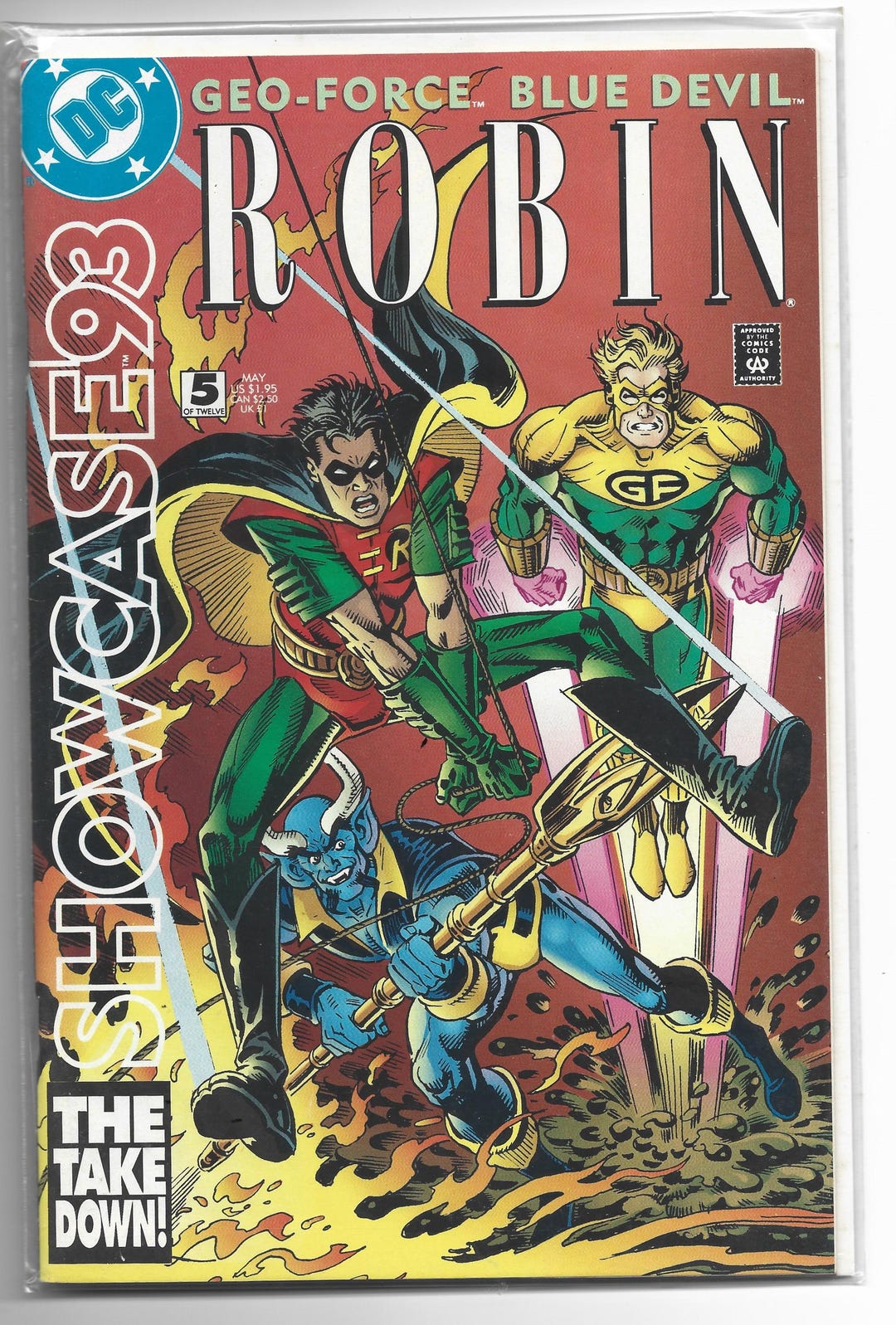Showcase 93 Robin DC Comic #5 of 12 - Geo-force Blue Devil Bagged and ...