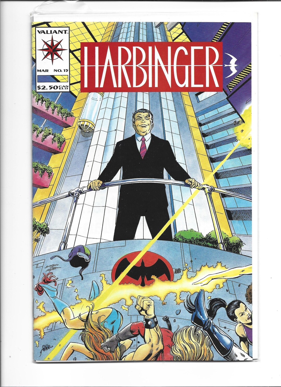 Valiant HARBINGER No. 15 Signed by Artist Howard Simpson Jan 1993 ...