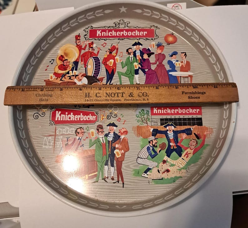 12 Inch Knickerbocker Beer Tray - 50's Beer Advertising Tray - Etsy